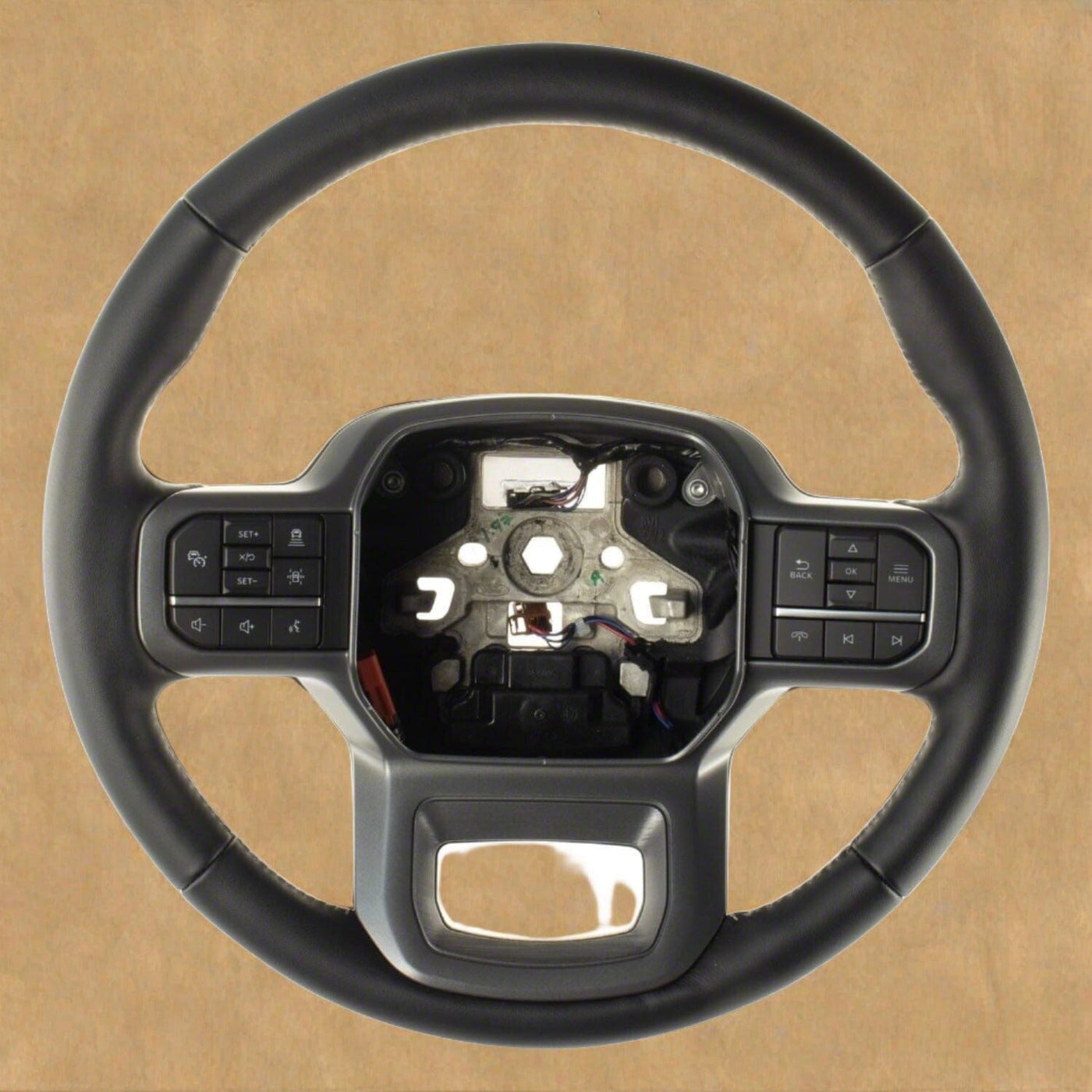 2021-2024 Ford F-150 Lariat OEM Black Leather Heated Steering Wheel Wi ...